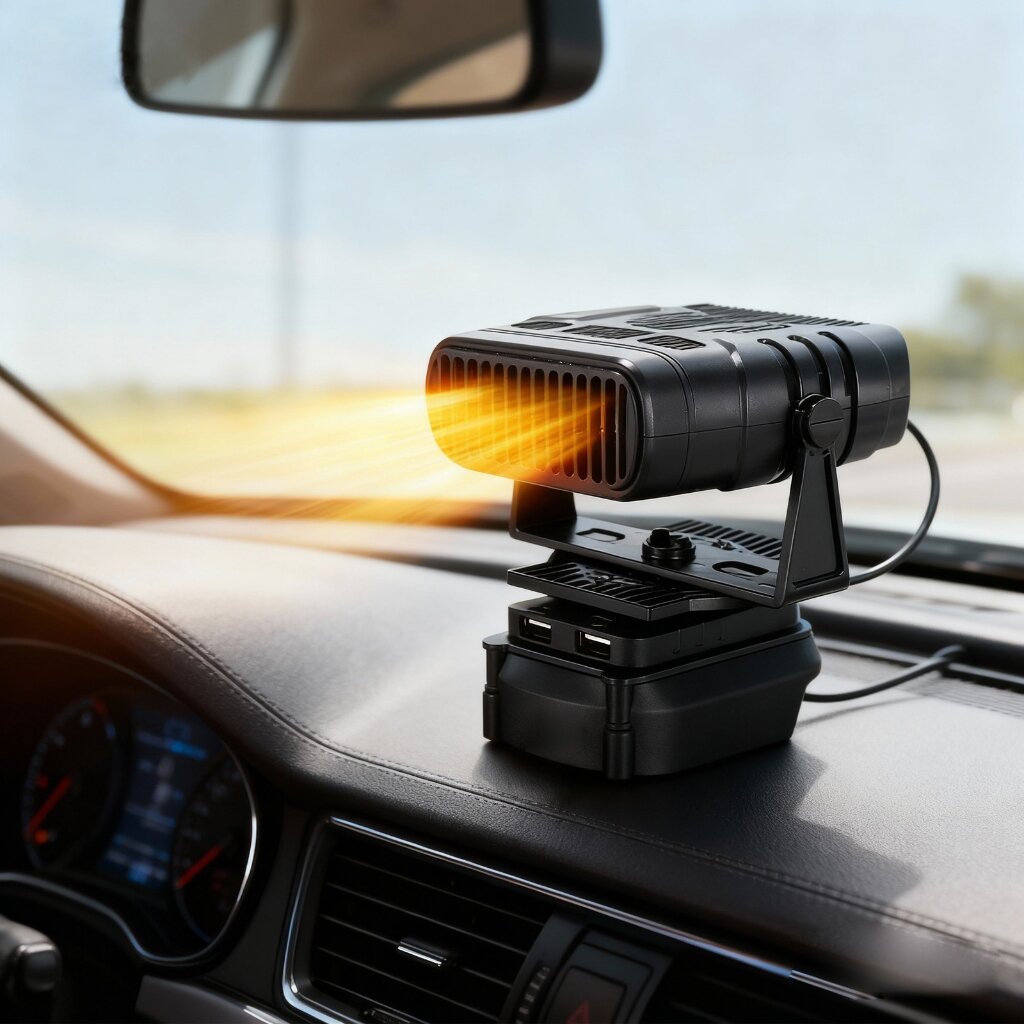 Портативный автомобильный обогреватель, быстрый нагрев, с функцией антизапотевания и удаления снега, USB-питание, подходит для лобовых стекол транспортных средств и строительных площадок