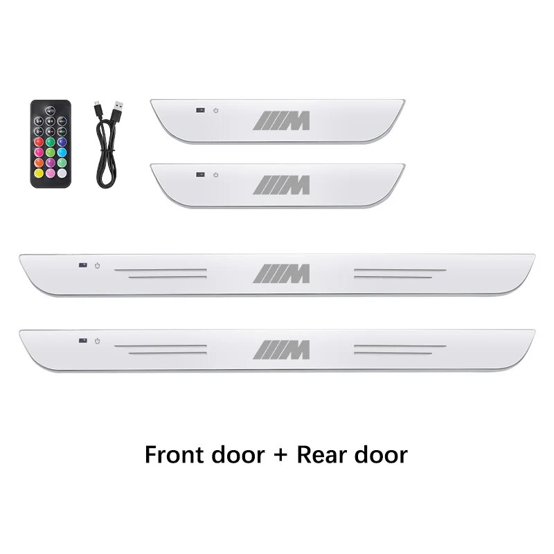 Автомобильный педальный светильник на пороге для BMW M Performance X1 X3 X4 X5 X6 X7 E46 E39 E87 E60 E92 E90 F10 F20 F30 Series LED