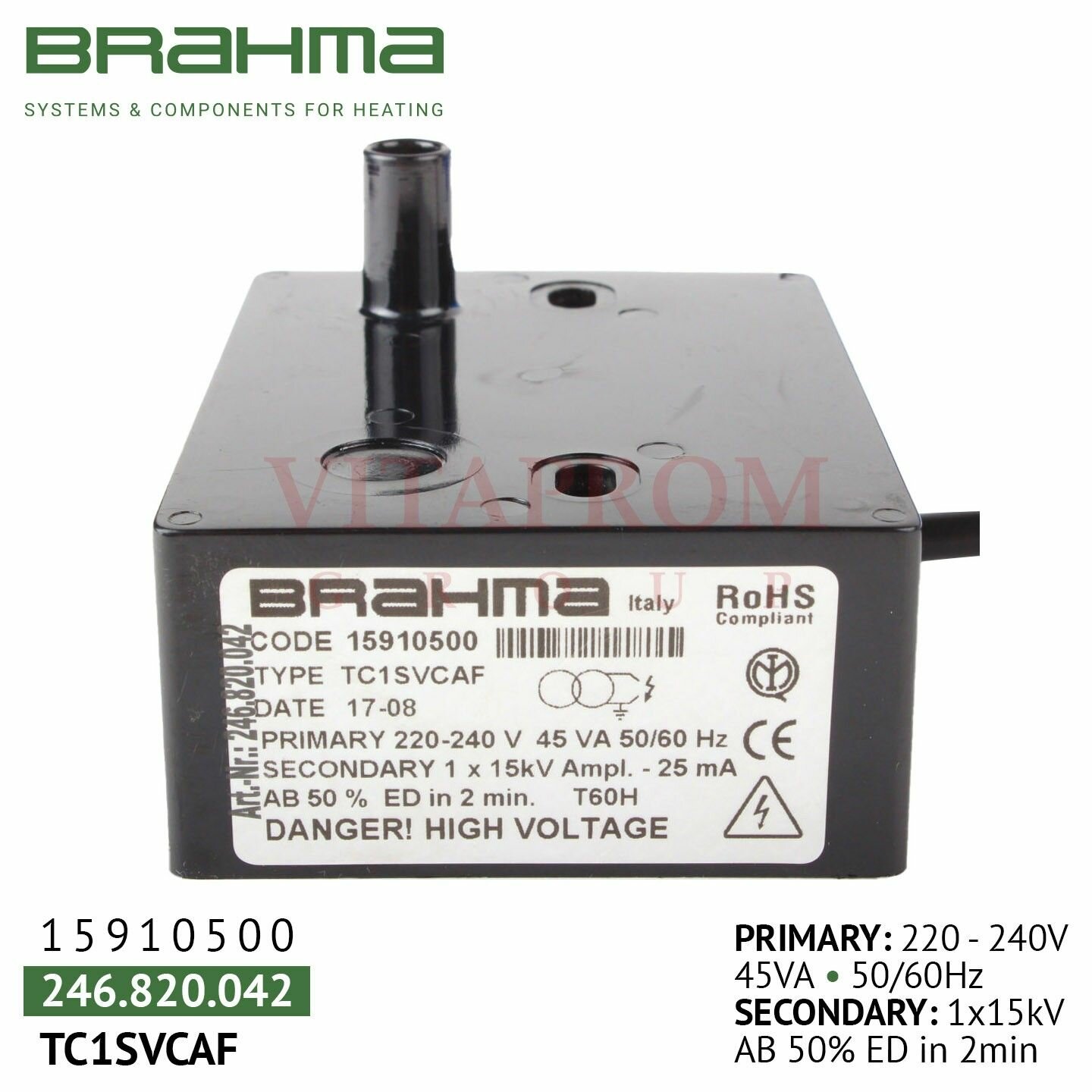 Трансформатор Brahma TC1SVCAF, 15910500