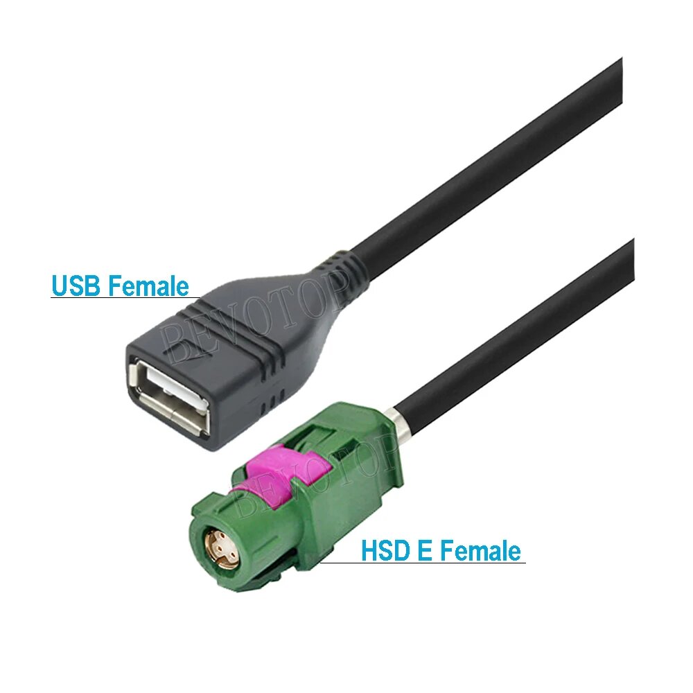 BEVOTOP HSD Cable адаптер для автомагнитолы 1.2M, HSD E F to USB F