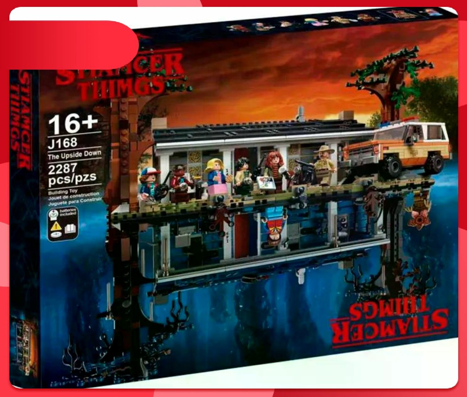 Конструктор Очень странные дела, 2287 деталей / Совместимый с Stranger Things The Upside Down 75810