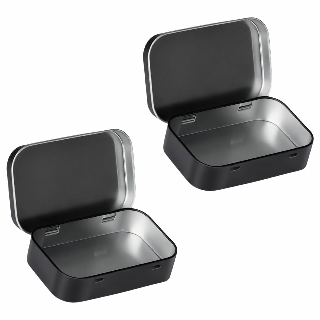 Коробка для хранения, (1 комплект из 2-х) железная коробка для упаковки в виде раскладушки-черный