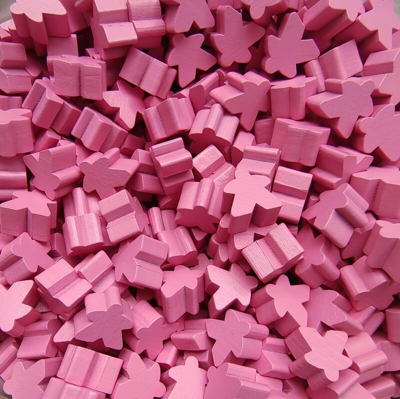 50 Meeples деревянных фигурок миплов 16 цветов (Каркассон) - аксессуары для настольных игр, запасные части
