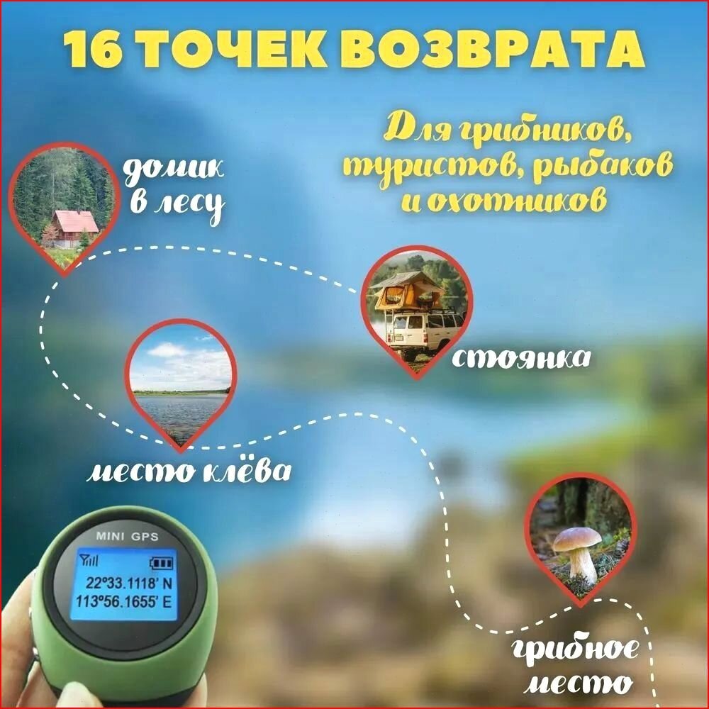 Портативный Мини GPS-трекер с IPS Дисплеем на Android OS для Навигации по Координатам (Широта/Долгота) и Спутникового Позиционирования