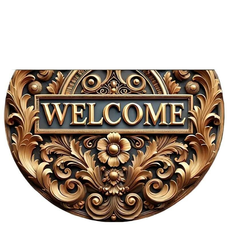 Цветной полукруглый ковер для прихожей, напечатанный на 3D-принтере