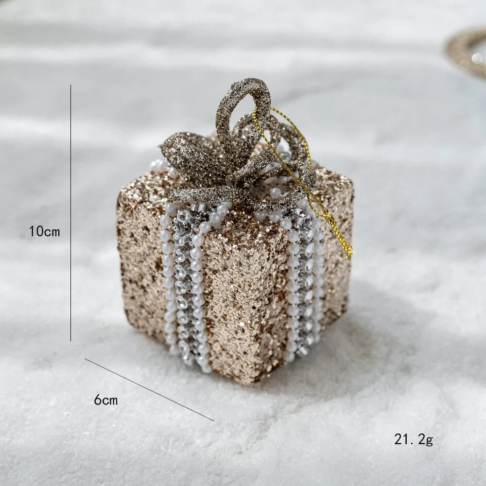 Декоративное украшение "Подарок" золотистый, 10x6 см, 21.2g, Color: H