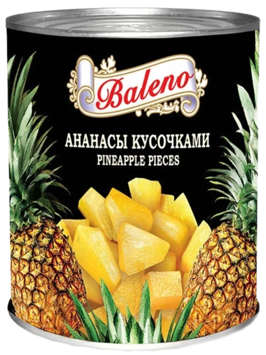 Ананасы консервированные, кусочками, Baleno, 580мл