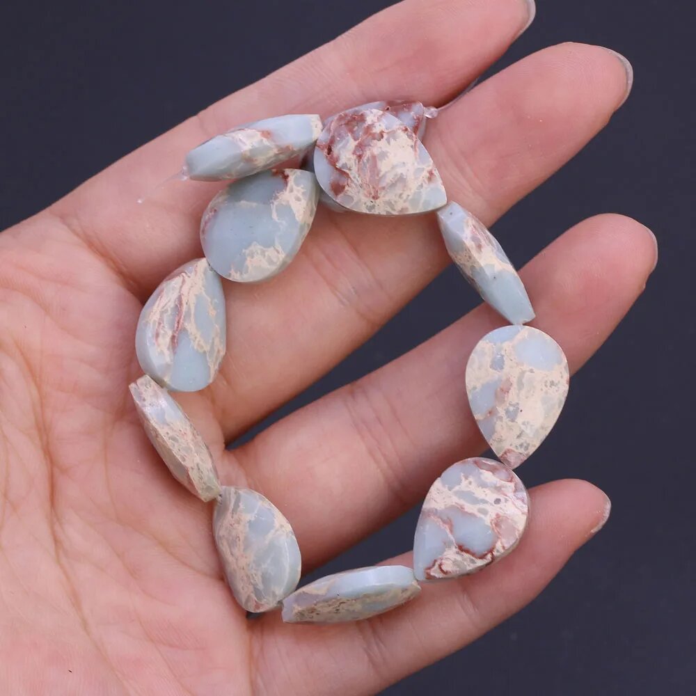 Бусины из камня Shoushan Stone, голубой агат