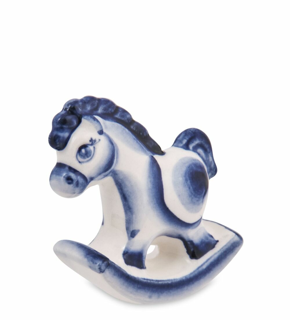 Фигурка "Лошадка-Качалка" мал. (Гжельский фарфор)