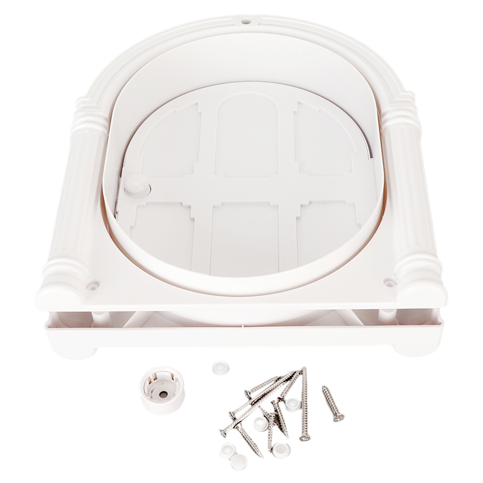 Арочная дверь кошки Abs Easy Diy Установка безопасная долговечная внутренняя дверь домашних животных для кошек белый