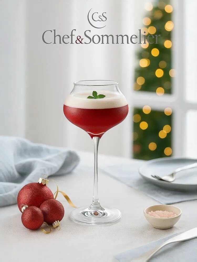 Бокалы для шампанского, подарочный набор Chef&Sommelier "Macaron Fascination" 2 шт, 300 мл. Хрустальное стекло. Франция