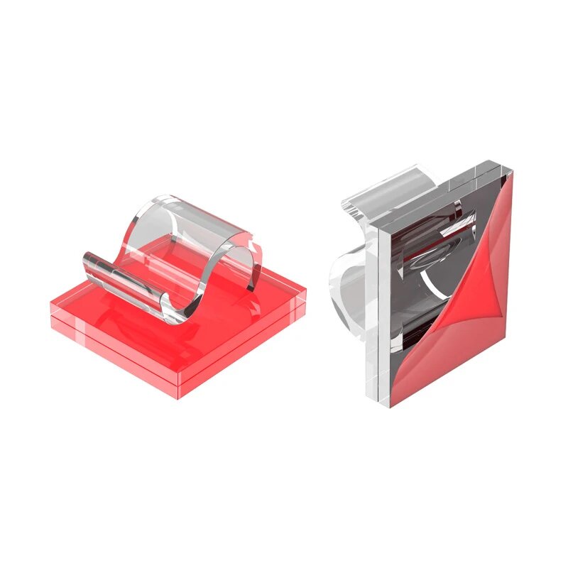 Зажимы для кабеля настенные, 10шт, прозрачные