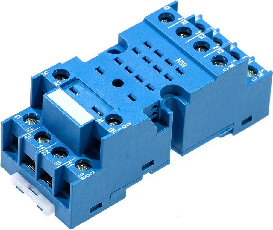 Розетка 94.74.9SMA для монтажа на DIN-рейку, для реле серий 55 и 85, 10 А, 250 В