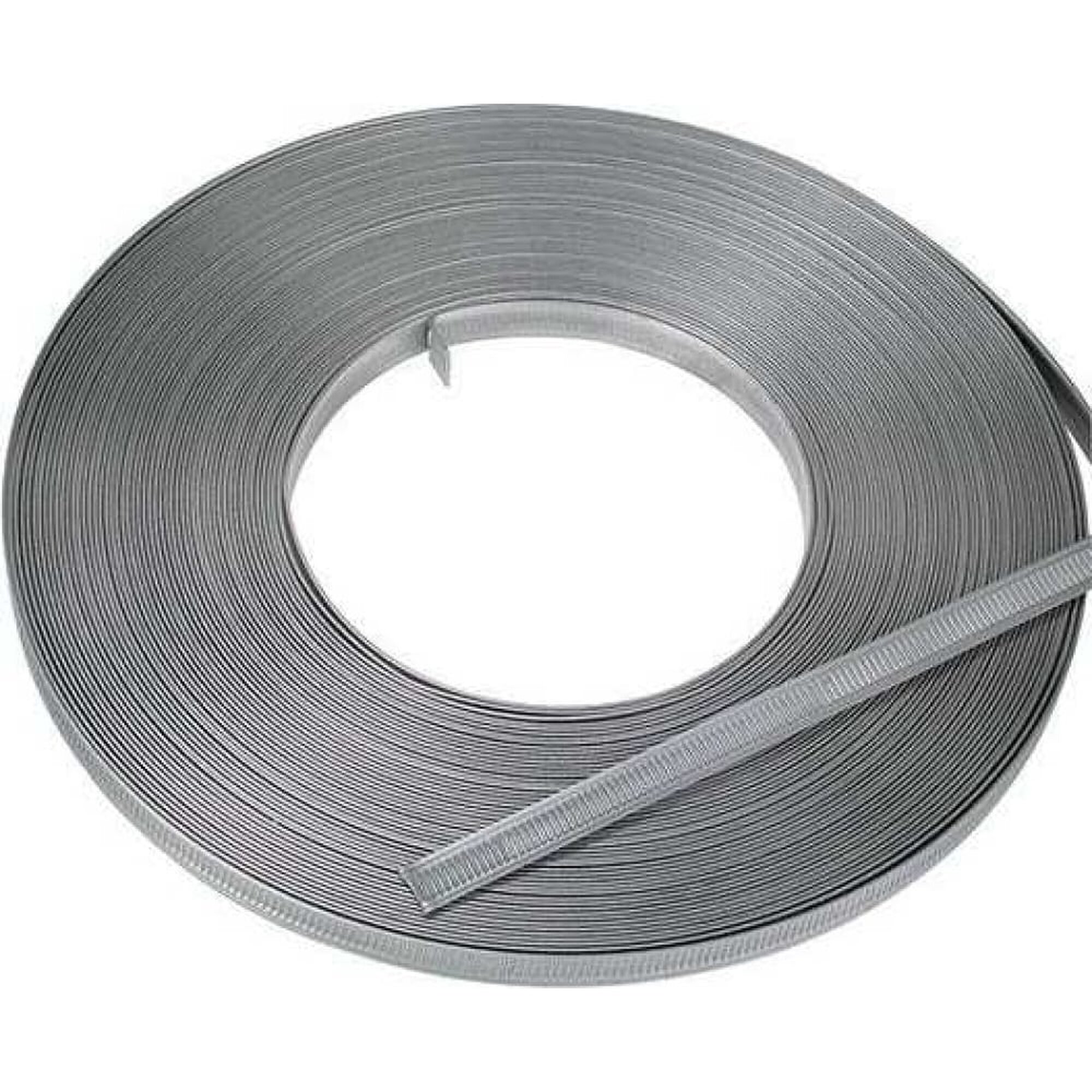 Лента для изготовления хомутов, 30 м, 9 мм, серый металлик, 1 шт.