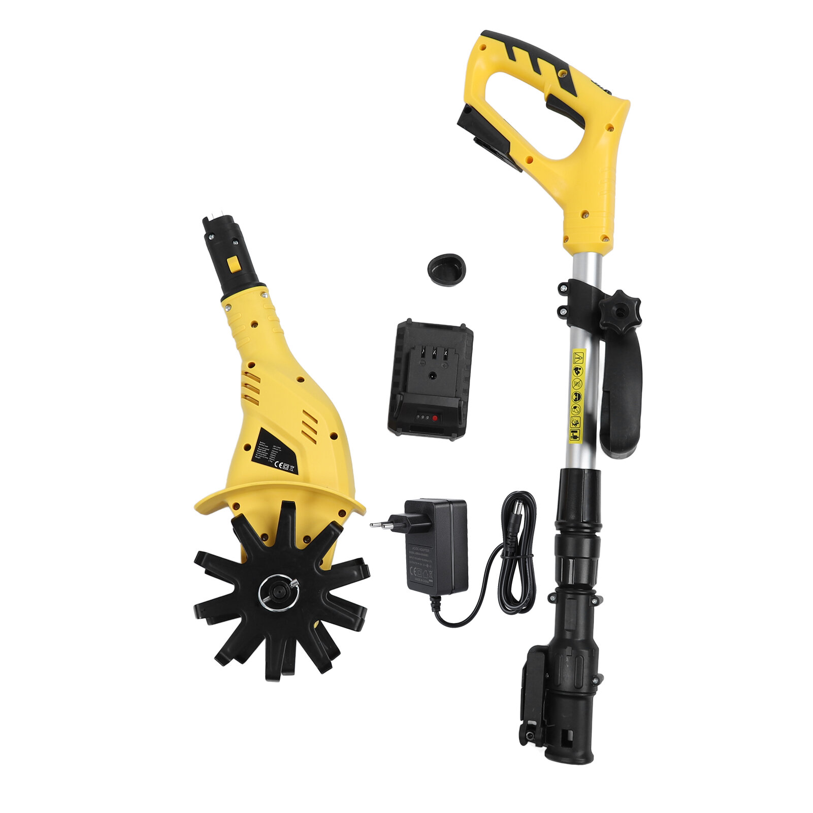 Ручной аккумуляторный культиватор с эргономичной ручкой и съемными ножами