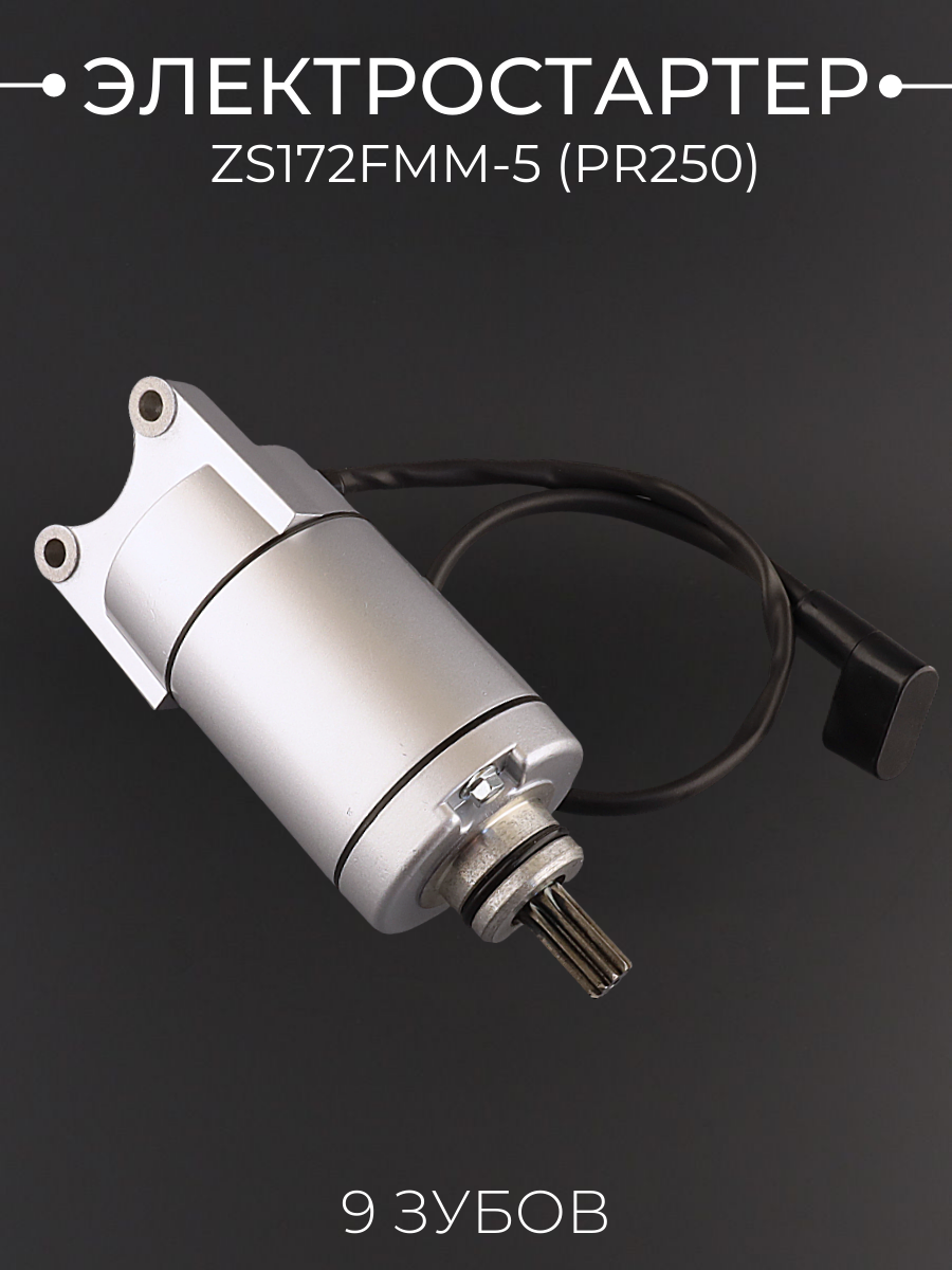 Электростартер для эндуро и кроссовых мотоциклов ZS172FMM-5 (PR250) (9 зубов)