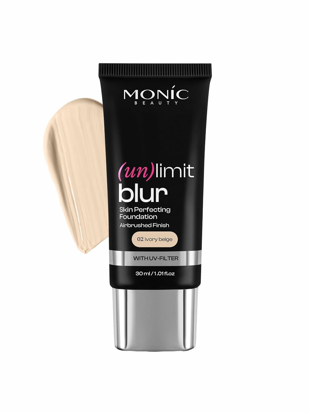 Тональная основа monic beauty тон 02 IVORY BEIGE , выравнивающая, (UN)LIMIT