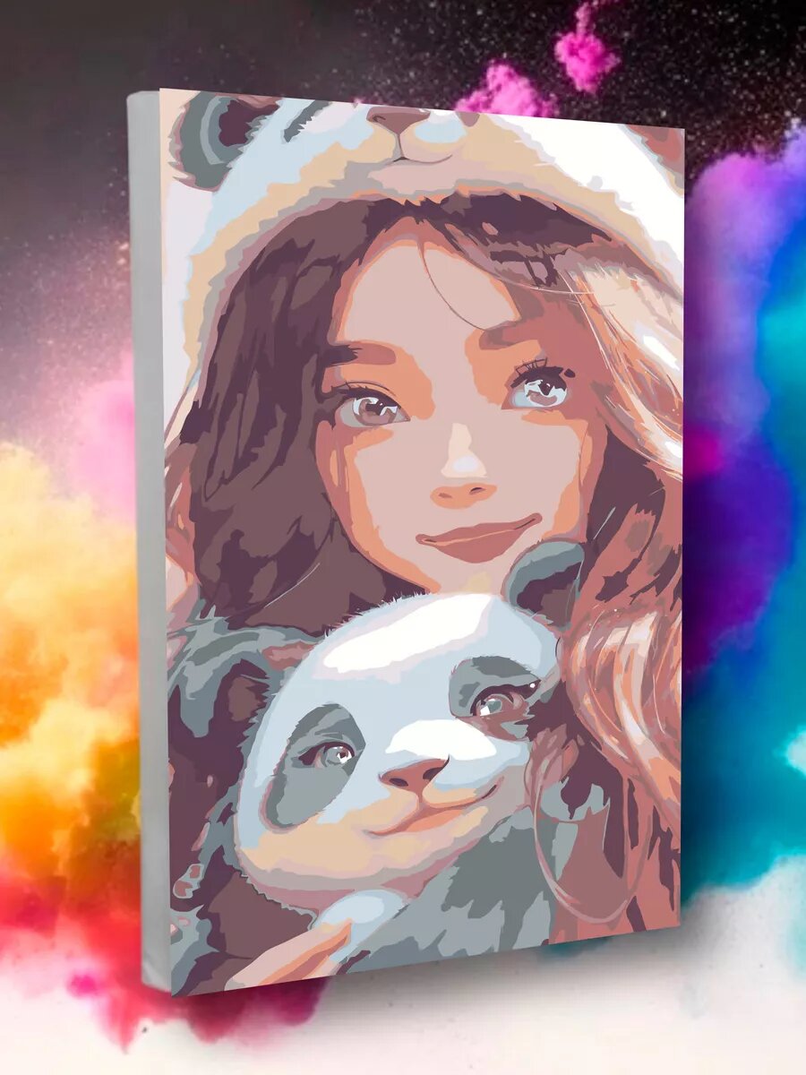 Картина по номерам Панда