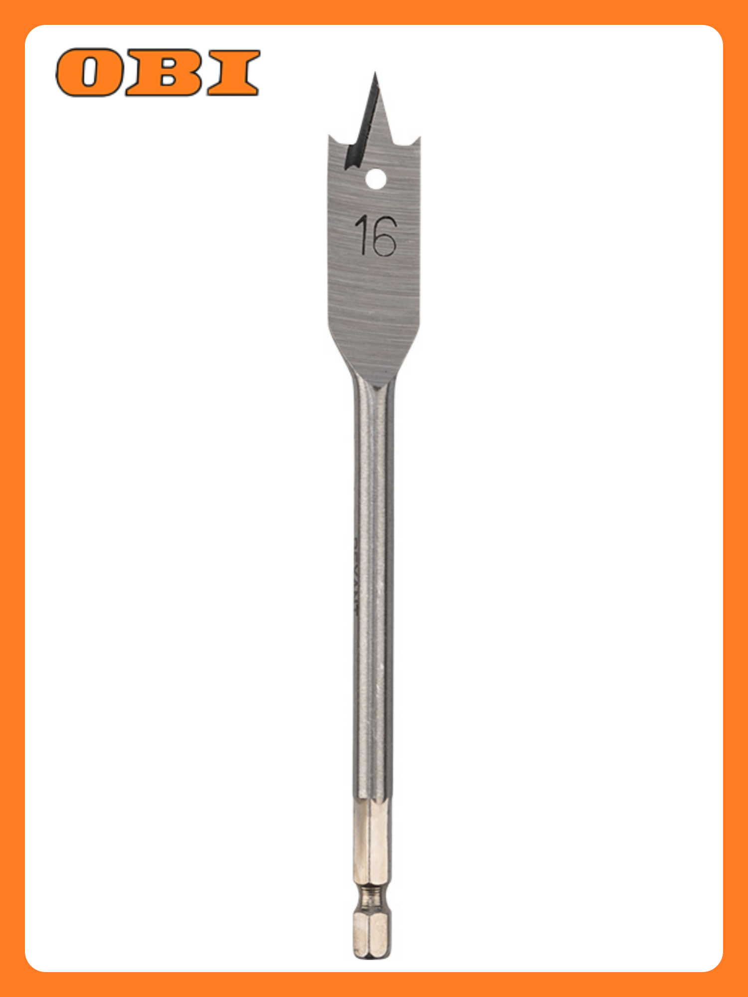 Сверло перовое по дереву 16х152 мм (шестигранный хвостовик) Kranz