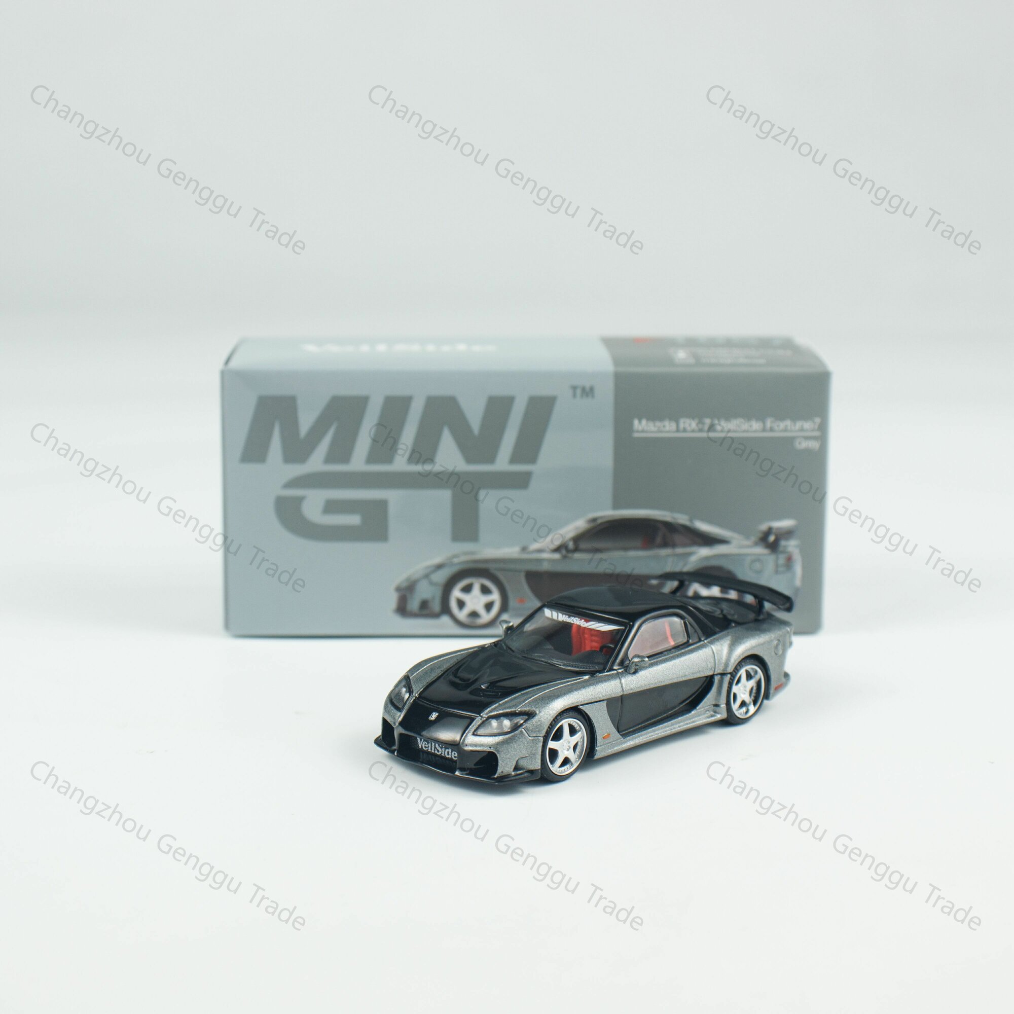 MINIGT 1:64 Mazda RX-7 VeilSide Fortune Grey отлитая под давлением модель гоночного автомобиля Игрушки