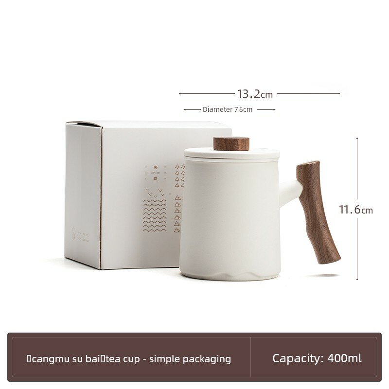 Керамическая кружка из камня и глины с крышкой и фильтром для дома и офиса, чашка для заваривания чая, чашка для питья,