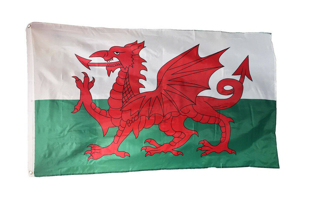 Флаг уэльса 5 футов x 3 фута с люверсами для наружного использования, стильный и универсальный
