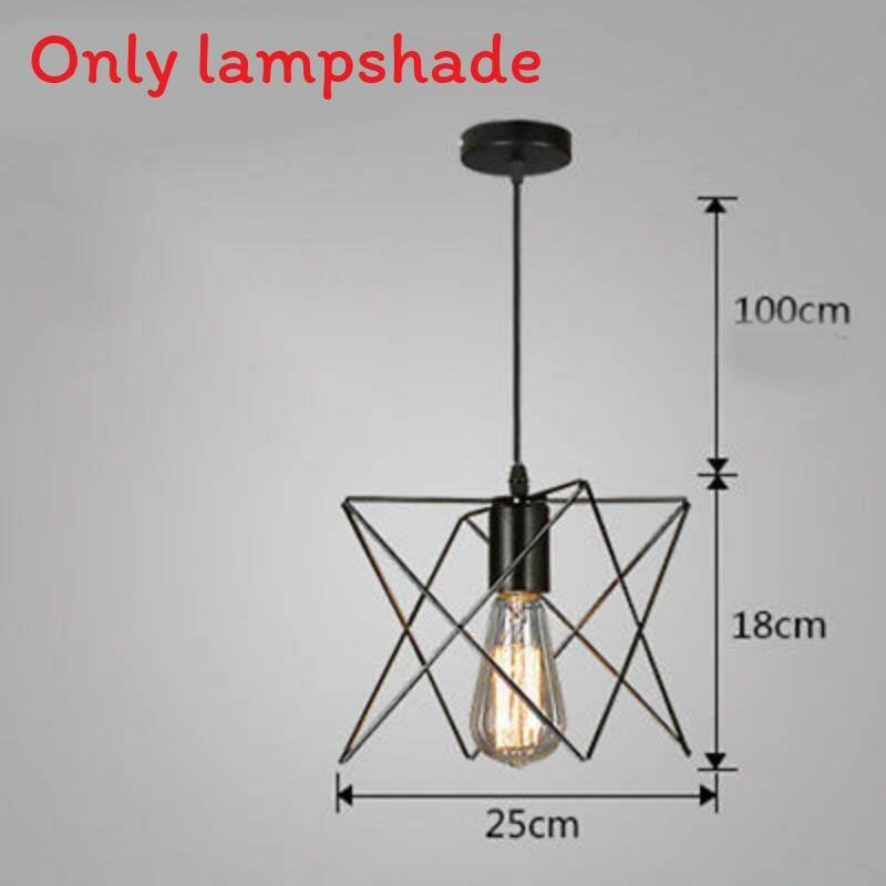 Светильник vintage iron edison pendant light industrial loft bar led chandelier, стиль g