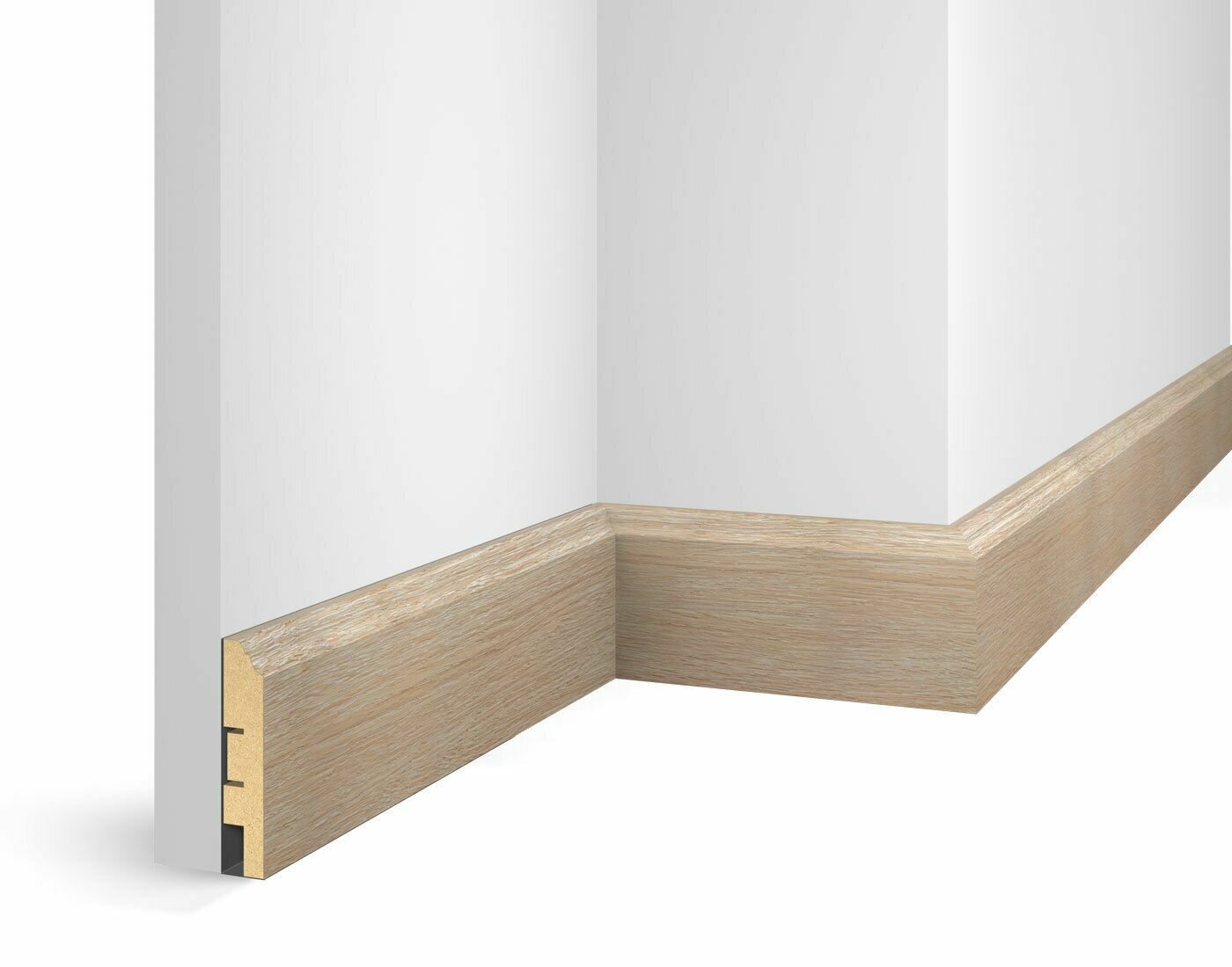 Плинтус WP07 экошпон ясень Тирамису 80x16x2400 мм Cosca МДФ набор 7шт