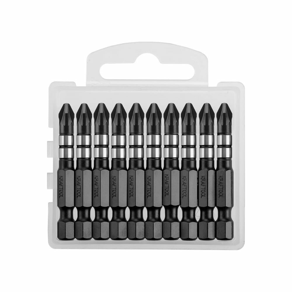 Биты Impact Pro (PZ2; 50 мм; 10 шт.) KRAFTOOL 26193-2-50-S10