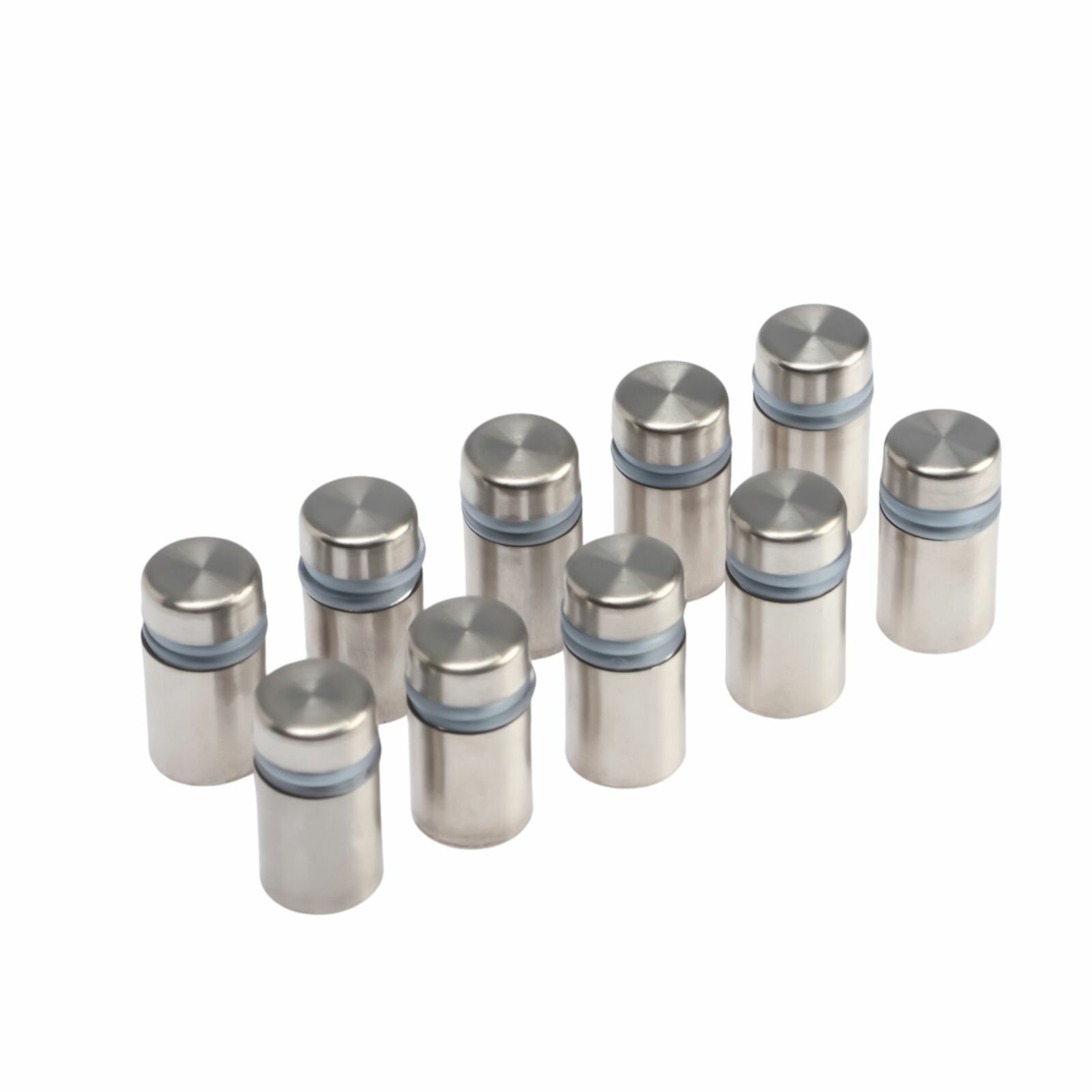 Дистанционный держатель для табличек, 12 х 20 мм, цвет матовый никель, набор 10 шт.