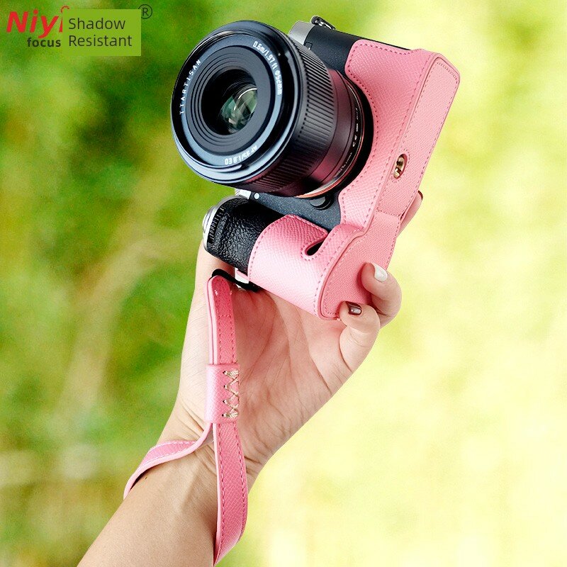 Sony A7C II/A7CR II Розовый с отпечатками ладони основание с ремешком + защитное стекло для экрана