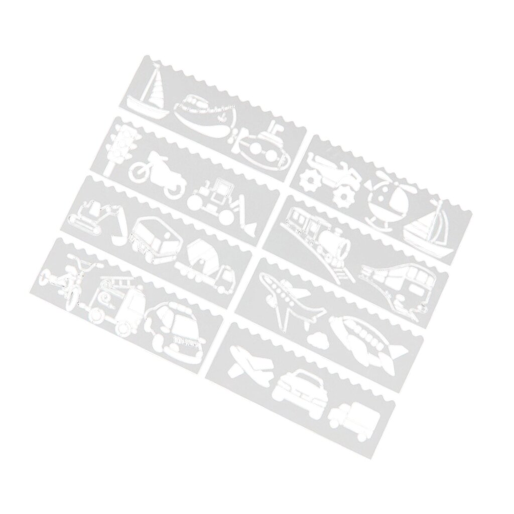 8 шаблонов для рисования, тонких полосок, полых газетных шаблонов, скопированных вручную-транспортировка