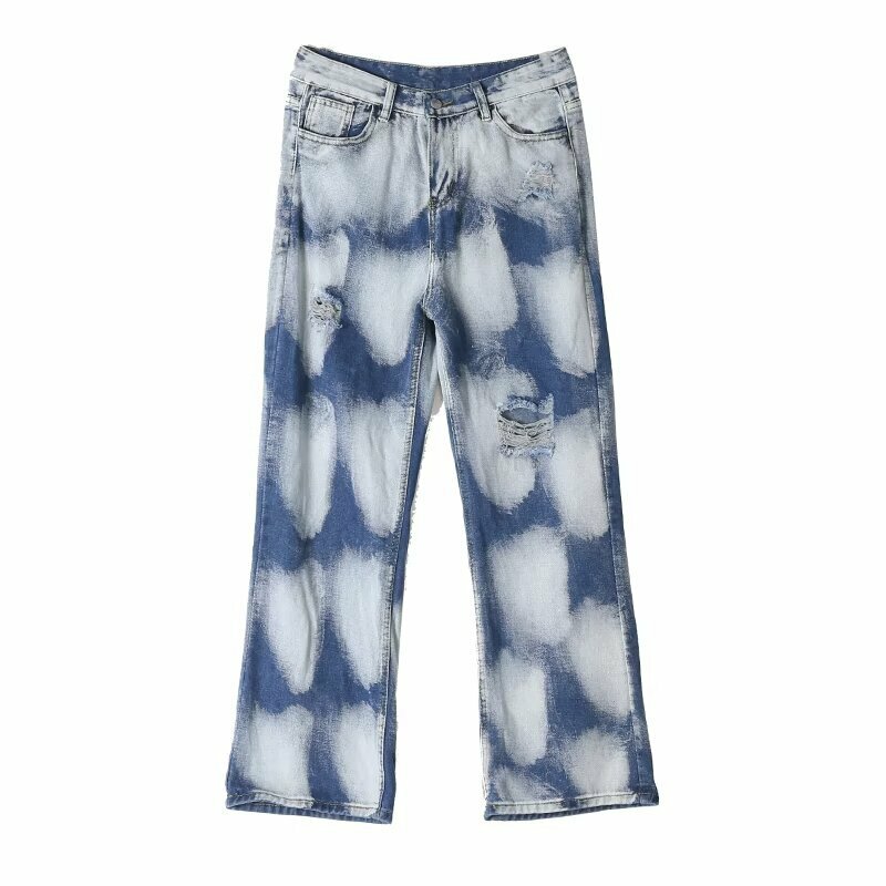 Rong CH Джинсы Парные Тай-Дай Градиент Винтажные Хип-Хоп Деним, Размер_XL