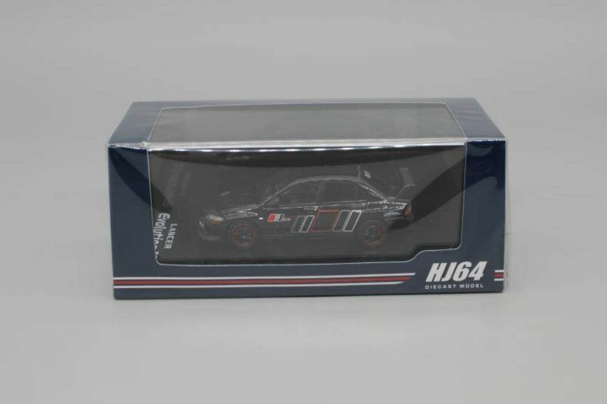 Машинка Hobby Japan 1/64 Mitsubishi EVO IX 9th Generation Lancer Black latte art Die-cast Alloy Car Model Collection Toy Gift
