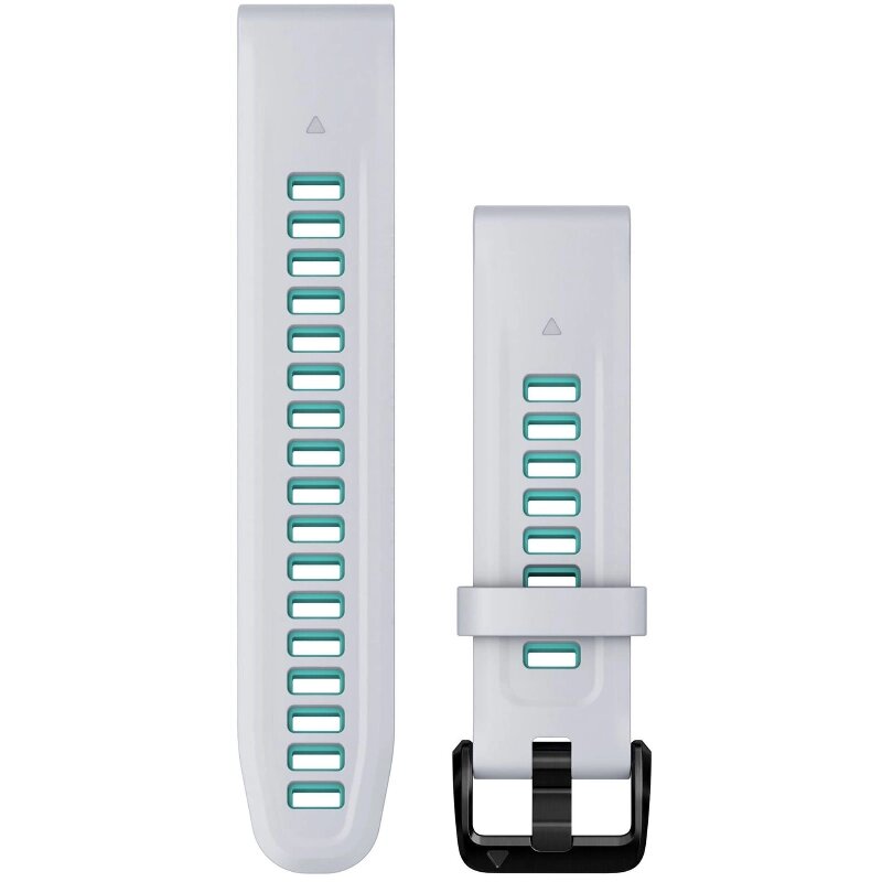 Ремешок Garmin QuickFit Band, 20 мм, Whitestone/Aqua Silicone