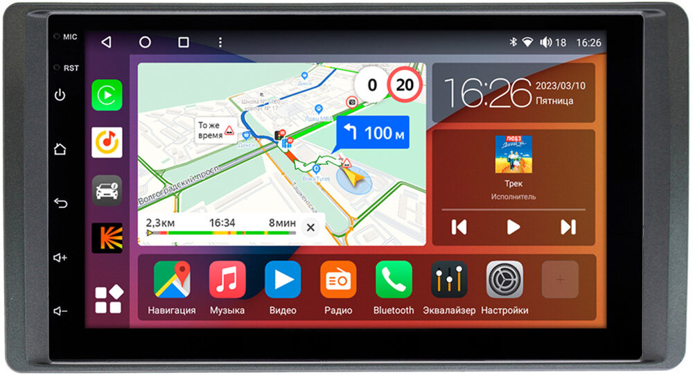 Штатная магнитола УАЗ Патриот (UAZ Patriot), Профи 2012-2024 (серая) Canbox EVO 5821-RP-UZPT-66 Android 14 (4G-SIM, 6/128, DSP, QLed, AI, 360) (173х98