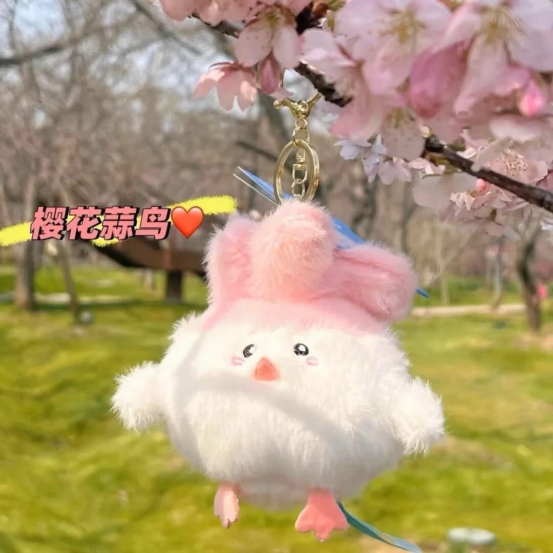 Чеснок Птица Голосовая кукла плюшевая игрушка белая курица смешная культурная и креативная кукла брелок сумка подвеска