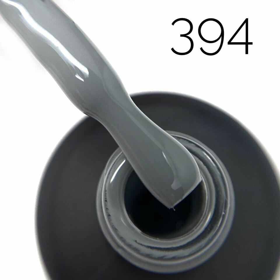 Sova De Luxe Гель-лак серый цвет, оттенок 394, глянцевый, 15мл.