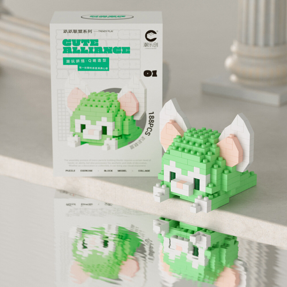 Мягкие мультяшные строительные блоки, рождественская серия, микрочастицы, детская сборная развивающая игрушка оптом