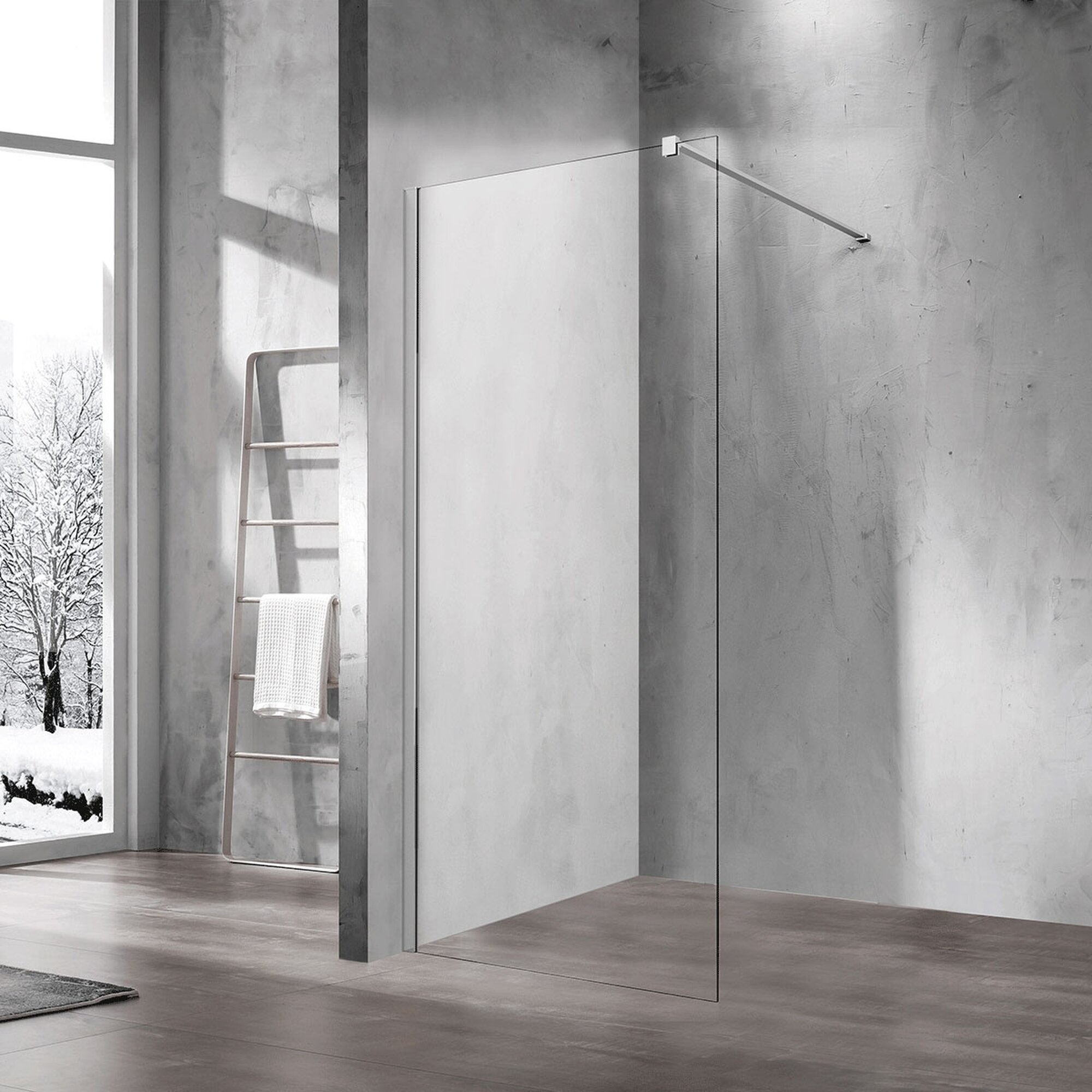 Душевая перегородка Волк-Ин (Walk-In) VSW-1H600CL, 600*2000, хром, стекло прозрачное