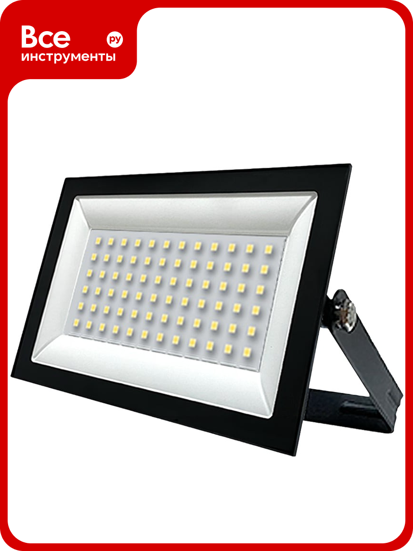 Прожектор FLLED LightPAD 100W Black 6400К 10000Лм 100Вт AC220240В 232x170x30мм 640г 616180, 10000 л