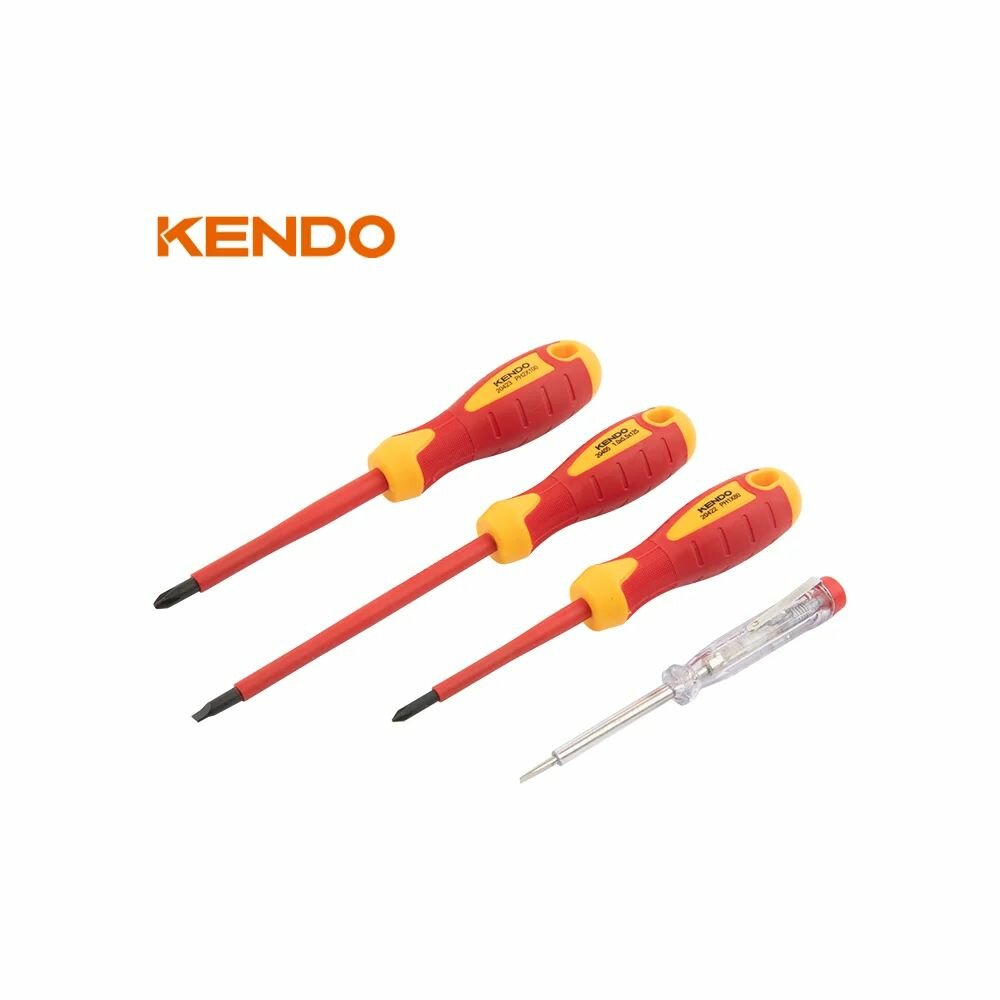Набор диэлектрических отверток KENDO 4 шт 1000В 20481