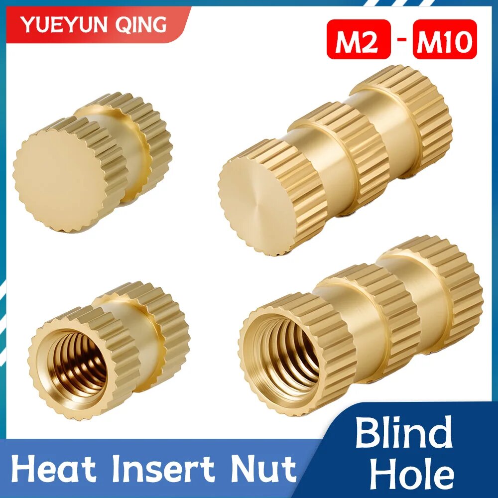 Нагревательные гайки YUEYUN QING М2-М10 M2.5(OD 3.5mm), Length 6mm(30pcs)