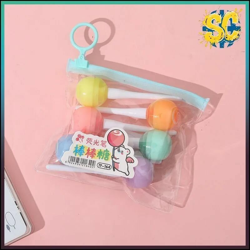 Набор мини-хайлайтеров в таблетках, 6 цветов