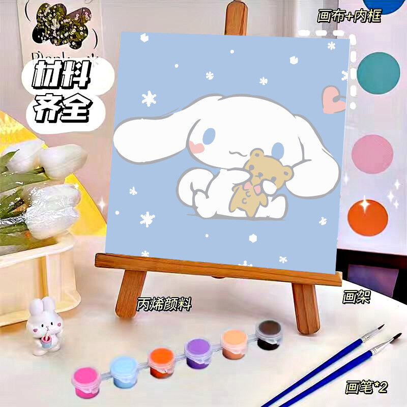 Цифровая картина маслом 20*20, аниме, раскраска маслом, ручная роспись маслом, декор для спальни.