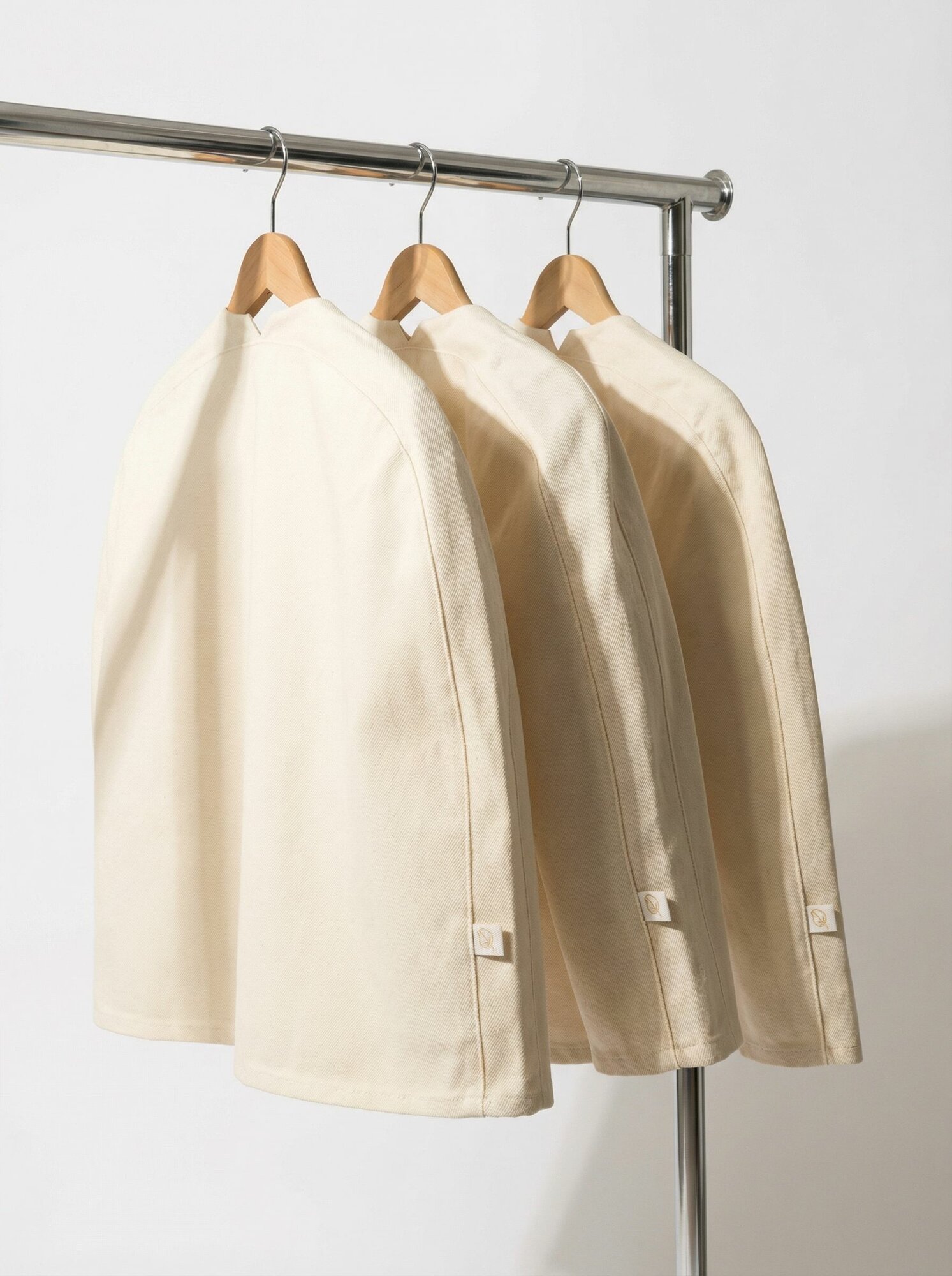 Плечевые пылезащитные чехлы софтико, для верхней одежды, хлопок 100%, 3 шт