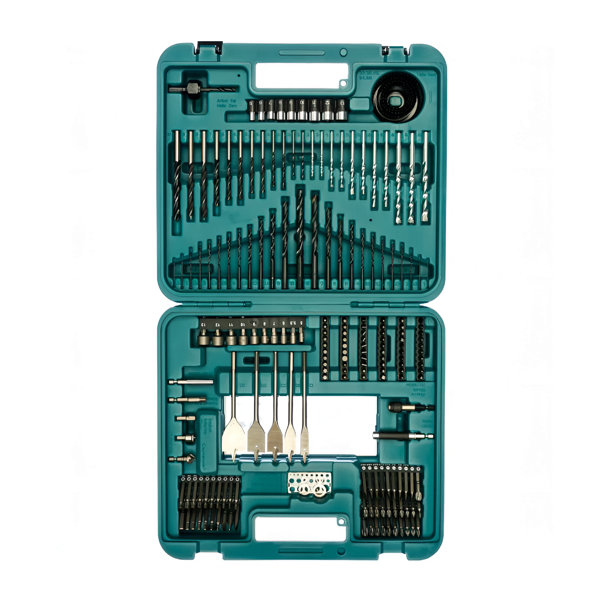 Набор инструментов Makita D-47260, 201 предмет в кейсе, зеленый
