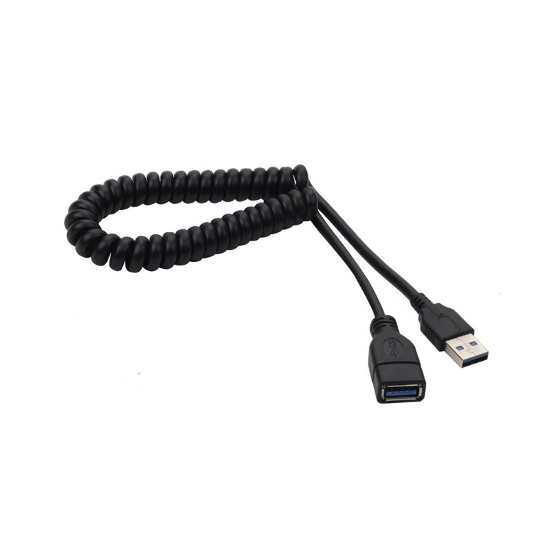 Пружинный телескопический удлинитель USB3.0 от мужчины к женщине кабель для передачи данных