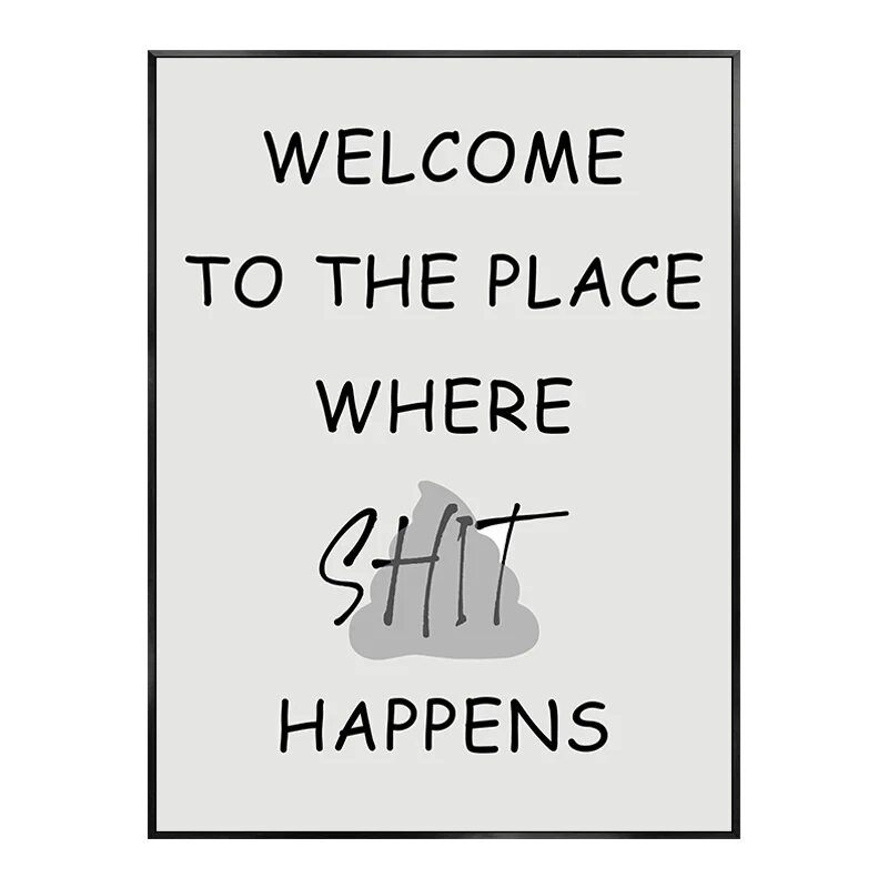 Постер на холсте "Welcome to the place" 20x30cm, SKU-01, без рамки