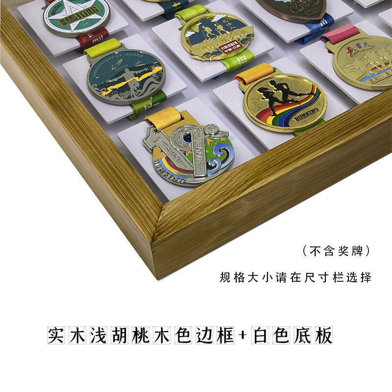 Фоторамка, подставка для медалей марафона, хранение из массива дерева, спортивная золотая медаль, настенное крепление, полая